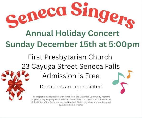 Seneca Singers Holiday Concert – Finger Lakes Daily News